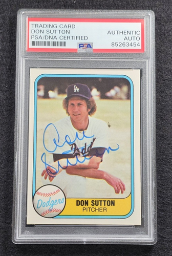 1981 DON SUTTON Signed Fleer Baseball Card-HOF-CALIFORNIA ANGELS-PSA | eBay
