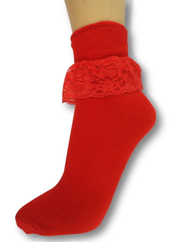 Ladies Women Frilly Lace Ankle Socks – Vintage Rock 'n' Roll Fancy ...