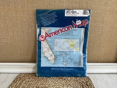 Vintage American Map Continental Map of the United States approx. 38 X ...