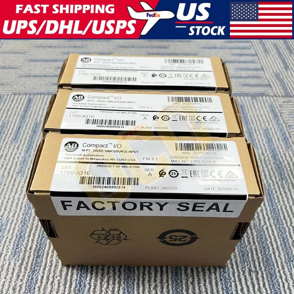 2021-2025 New Factory Sealed AB 1769-IQ16 /A 16 Pt 24VDC Input Module ...