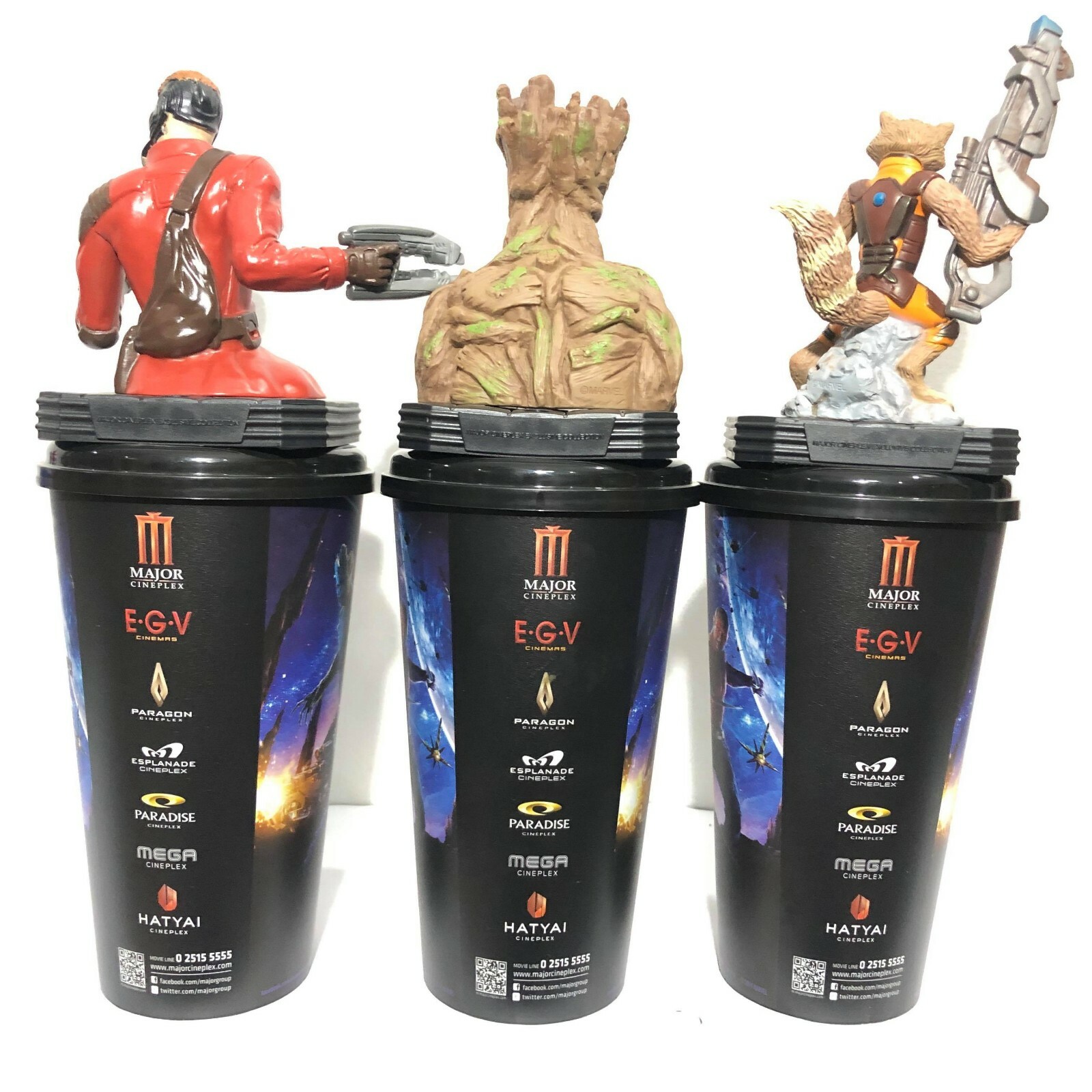 3Pcs Marvel Guardians of Galaxy Movie Figure Cup Topper Model Cinemas ...