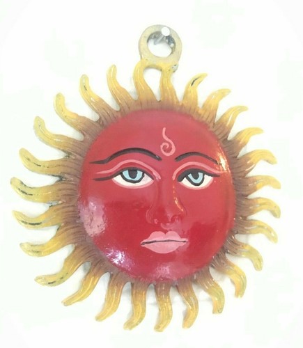 Multicolored SMALL Sun Face Mini Ornament Sun Mask Plaque wall hanging ...