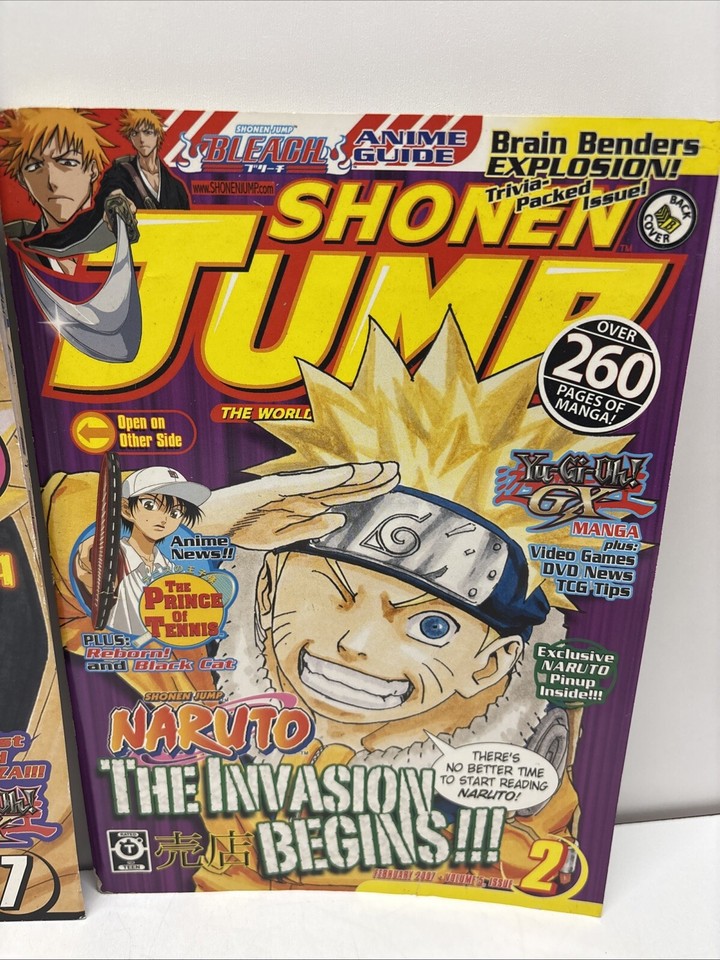 Shonen Jump Naruto Manga Magazine July 07 Vol 5 Issue 7 & Feb 07 Vol 5 ...