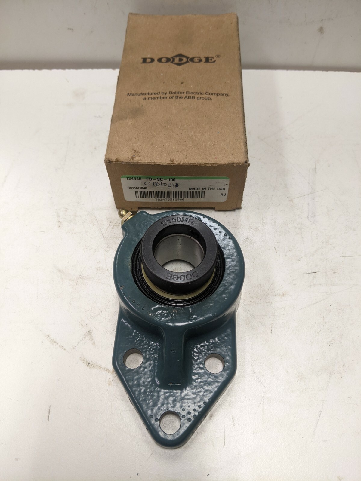 Dodge LF-SC-100 3-Bolt Flange Mount Bearing Intermediate Duty 1" Bore ...