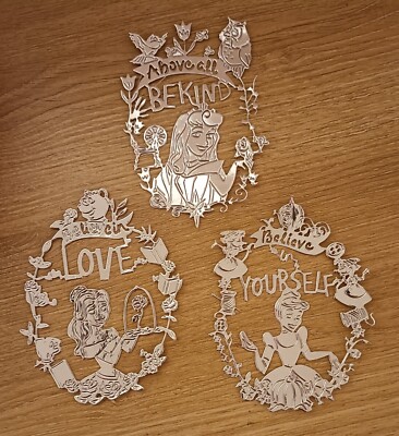 Disney Princesses Craft Die Cut outs x3 Set Silver. Style 2 | eBay UK