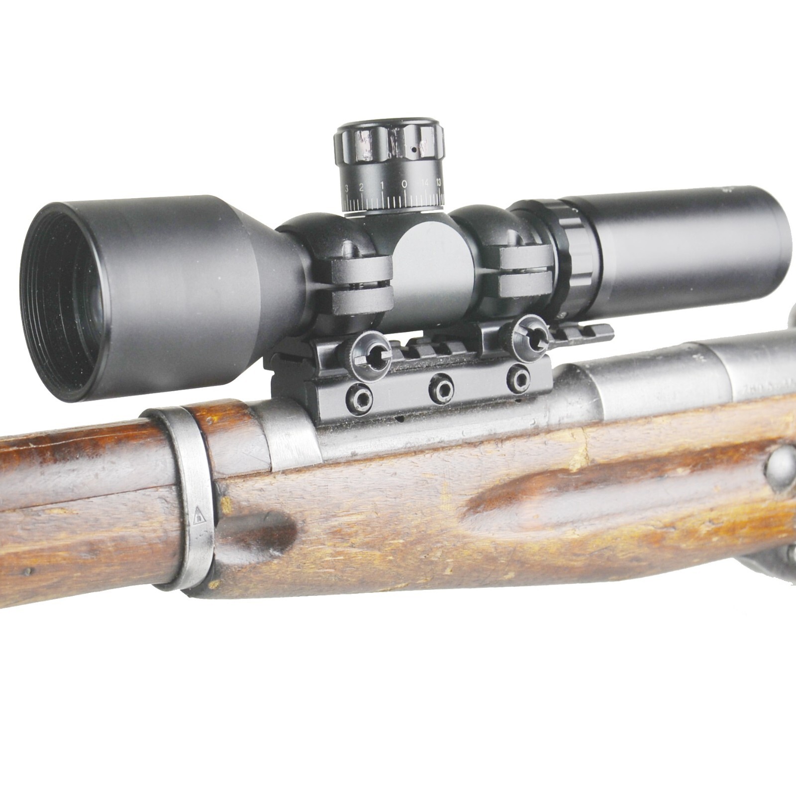 Wide Angle 3-9x42 Long Eye Relief Scout Scope W High & Low Profile ...