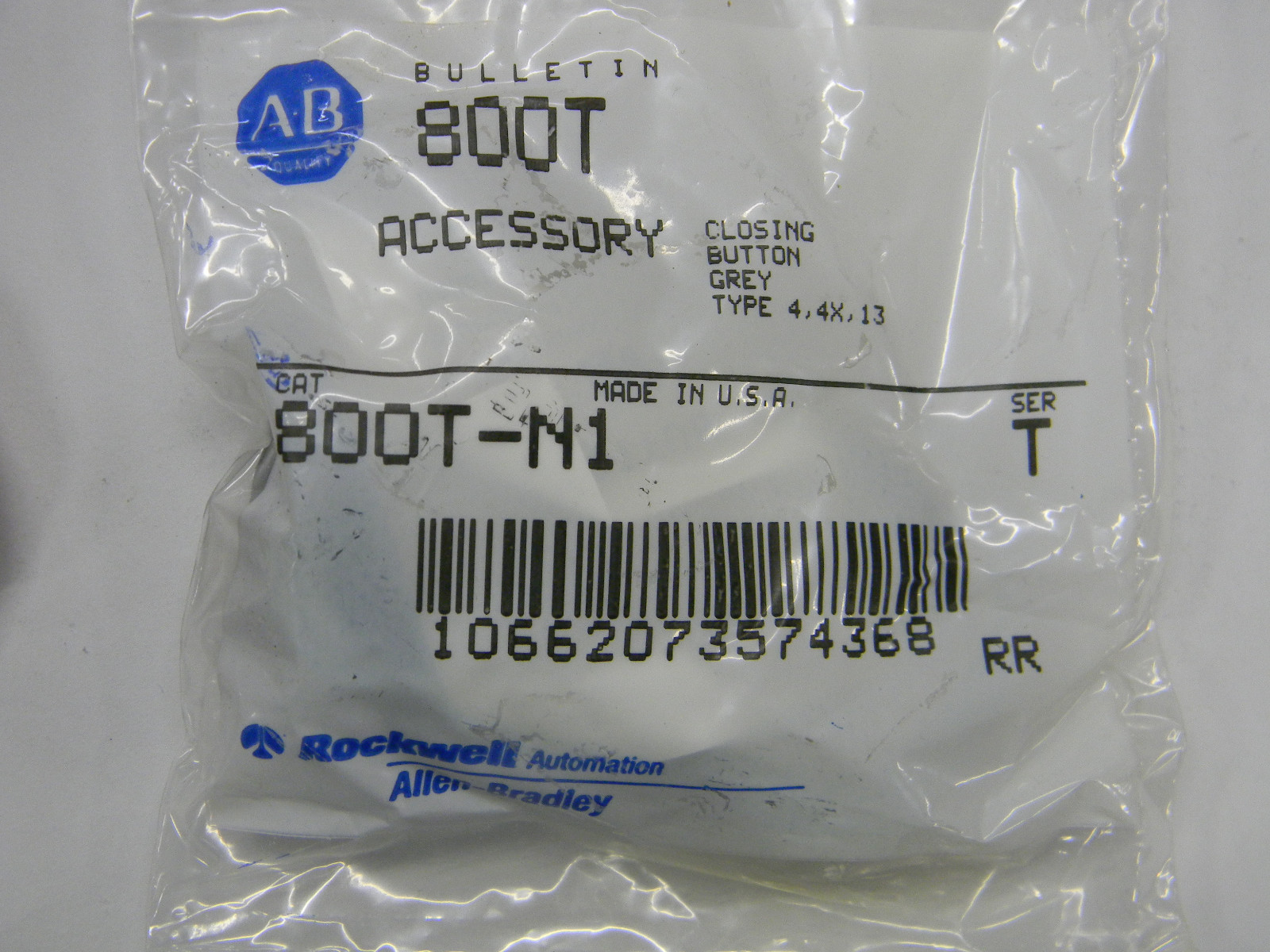 New Lot of 2 Allen-Bradley 800T-N1 Closing Button Grey Series T K4 | eBay