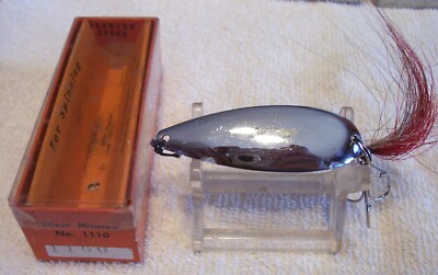 A081524 VINTAGE JOHNSON SILVER MINNOW 1160 LURE 2.25" BOX | eBay