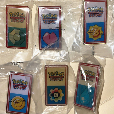 Pokemon SET OF 6 BADGES 2000 League Still Sealed Vintage Rare Wizards ...