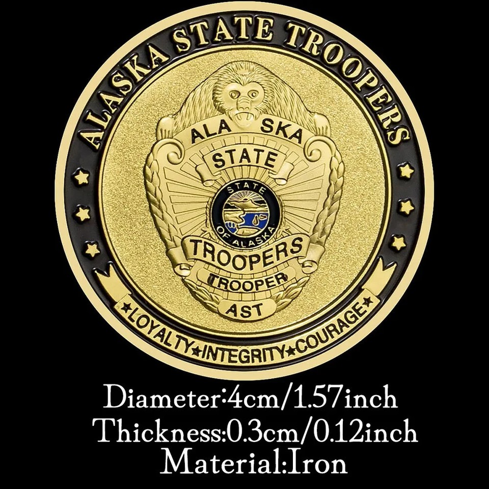 Alaska State Troopers Saint Michael Commemorative Challenge Coin Gift ...