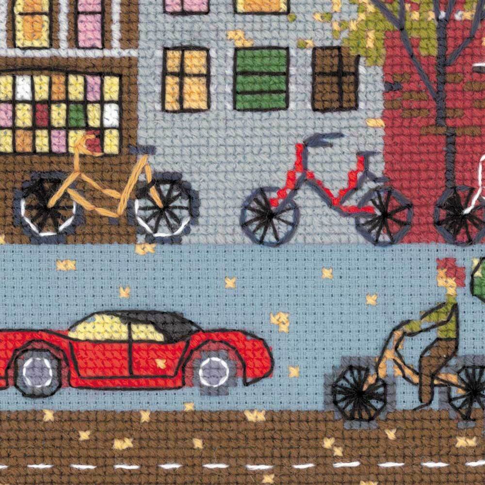 Riolis counted cross stitch Kit Cycle Lane, DIY | eBay