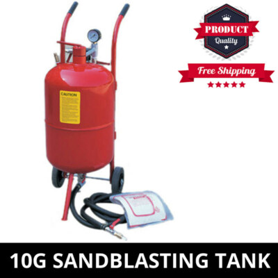 Sandblasting Sandblaster Tank 10 Gallon Heavy Duty with 2.5 M Hose Sand ...