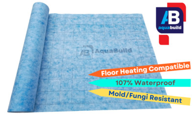 5m²-30m² AQUA BUILD Waterproof Tanking Decoupling Membrane Fleece ...