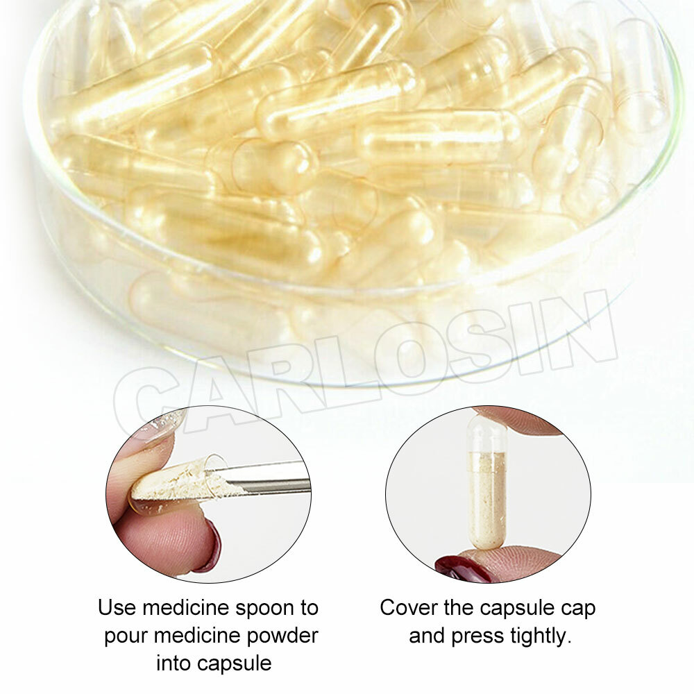 Empty Hard Gelatin Capsule Size 0# Clear Kosher Gel Medicine Pill ...