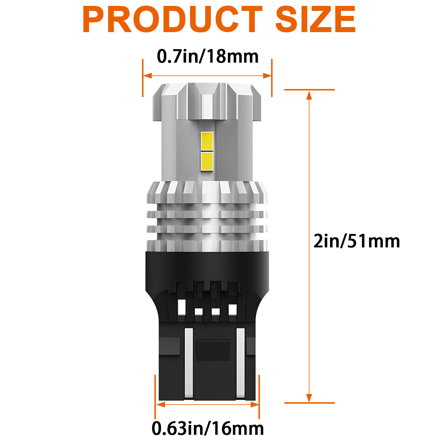 LED Turn Signal Brake Light Bulb Anti Hyper Flash 7443 7440 7444 7771 ...