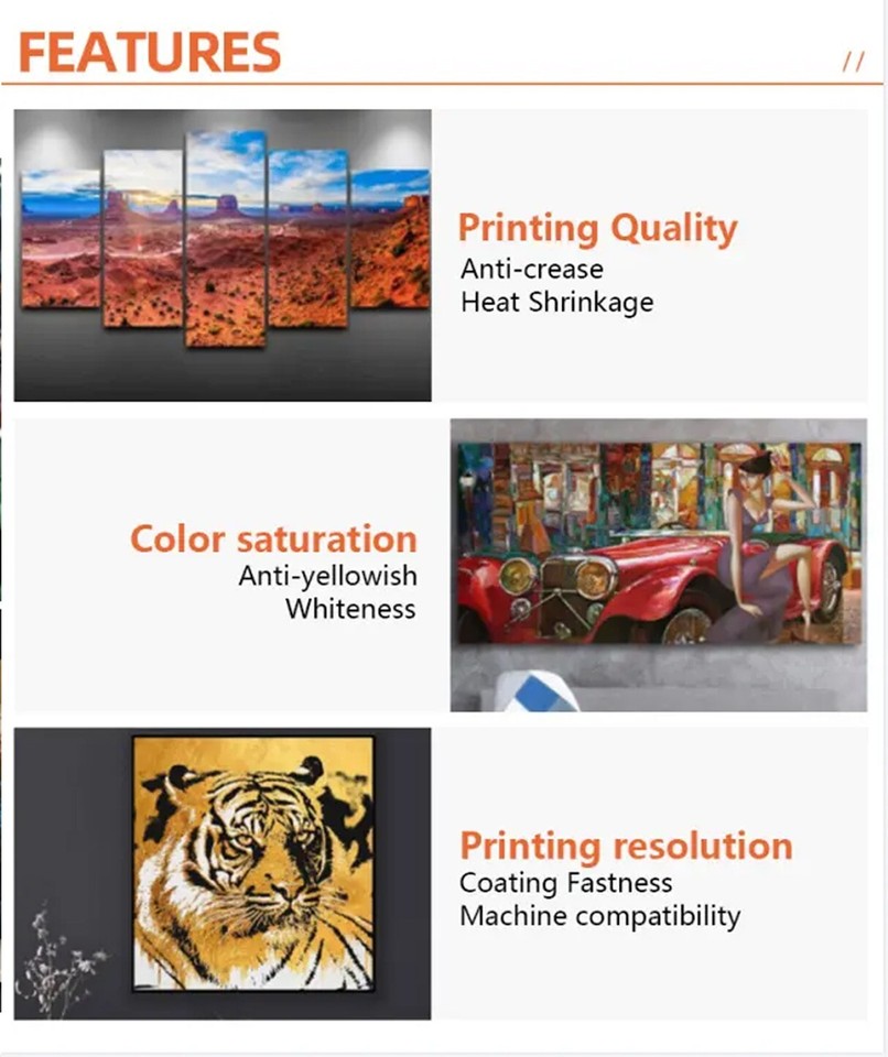 Polyester Inkjet Printable Canvas Matte for EPSON HP CANON Printer 60 ...