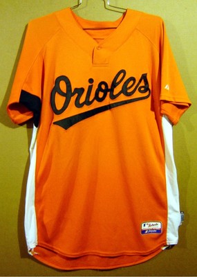 BALTIMORE ORIOLES RYAN ADAMS Orange #2 SPRING TRAINING MLB GAME WORN ...