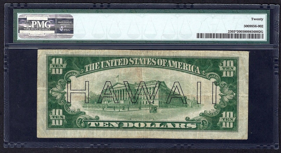 🇺🇸 1934A $10 "HAWAII" ♚STAR♚ ♚STAR♚ PMG VERY FINE 20 HARD TO FIND | eBay
