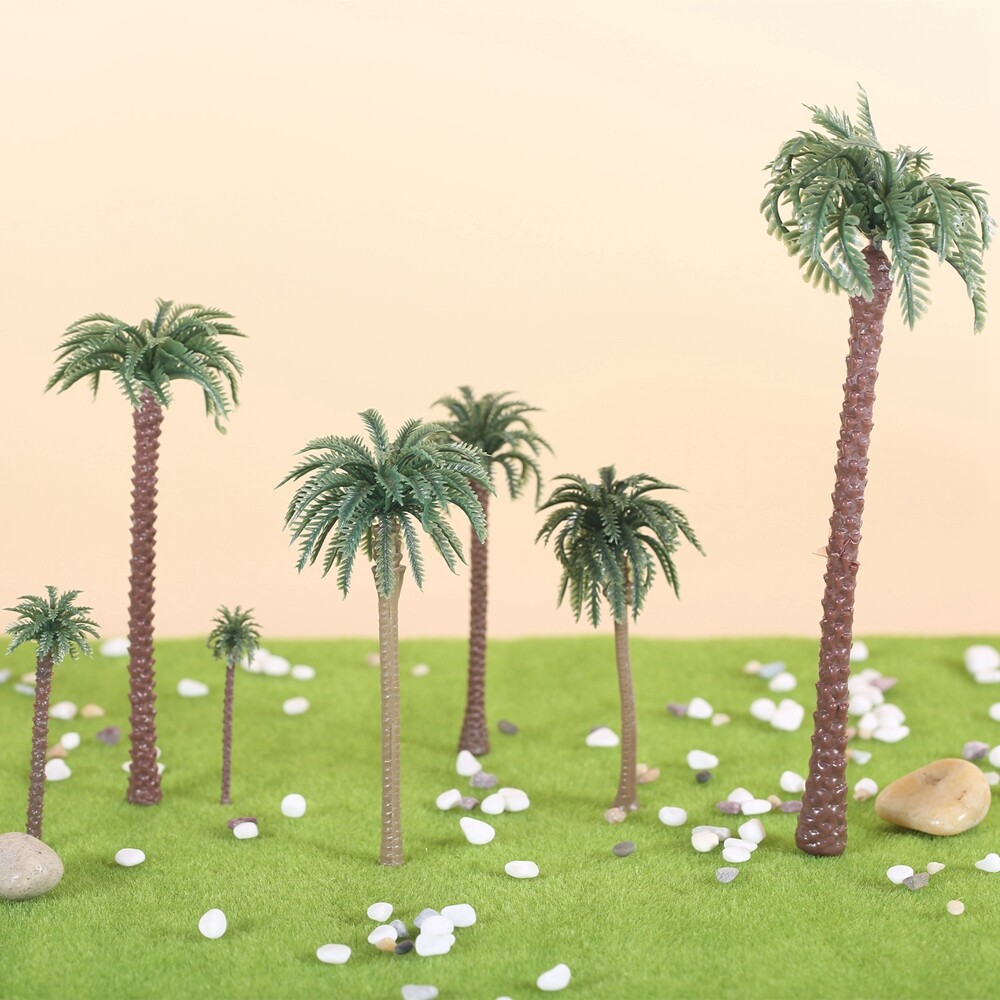 48×Model Tree Palm Trees For Garden Decor Train Railroad Miniature ...