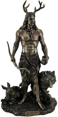 Herne The Hunter God of the Wild Hunt Pagan Ghost Statue Antique Bronze ...