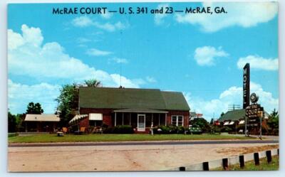 McRAE, GA Georgia ~ Roadside McRAE COURT c1950s Telfair County Postcard ...
