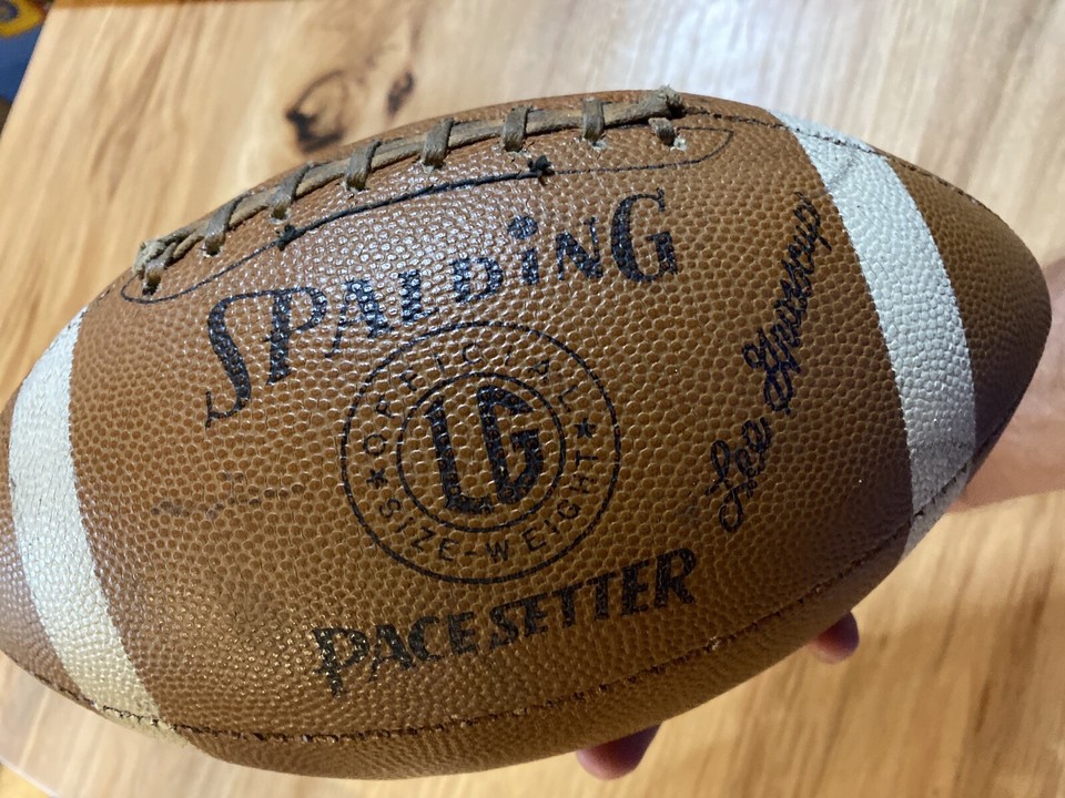 Vintage Early SPALDING Pace Setter Leather Football Lee Grosscup ...