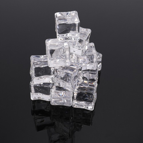 16pcs 17mm 20mm Artificial Acrylic Square Shape Ice Cubes Photography ...