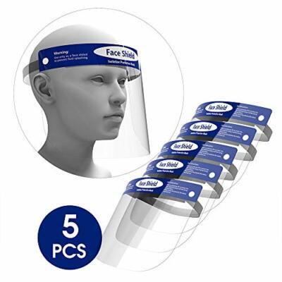 5 Safety Face Shield Full Face Clear Anti Fog Transparent | eBay