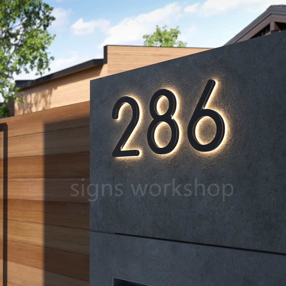 LED Modern Metal House Number😎 Hotel Room Numbers Sign,address Number ...
