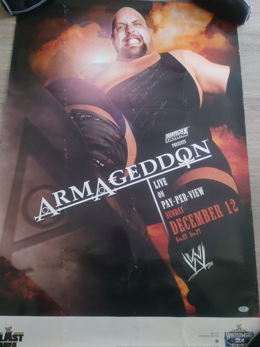 WWE/WWF Original Full size poster Armageddon signed by Big Show | eBay