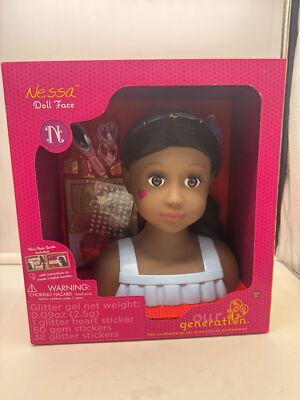 New Our Generation Nessa Doll Face Hair Dressing Set with Accessories ...