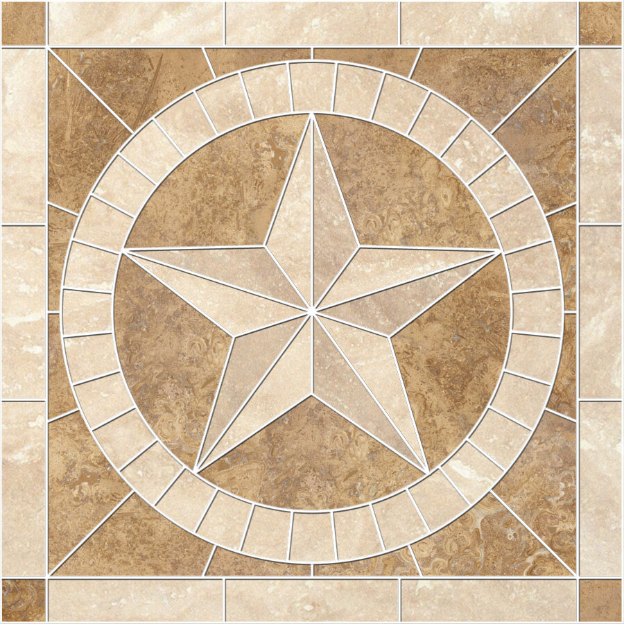 Natural Travertine Medallions Stone Marble Travertine Mosaic Medallion