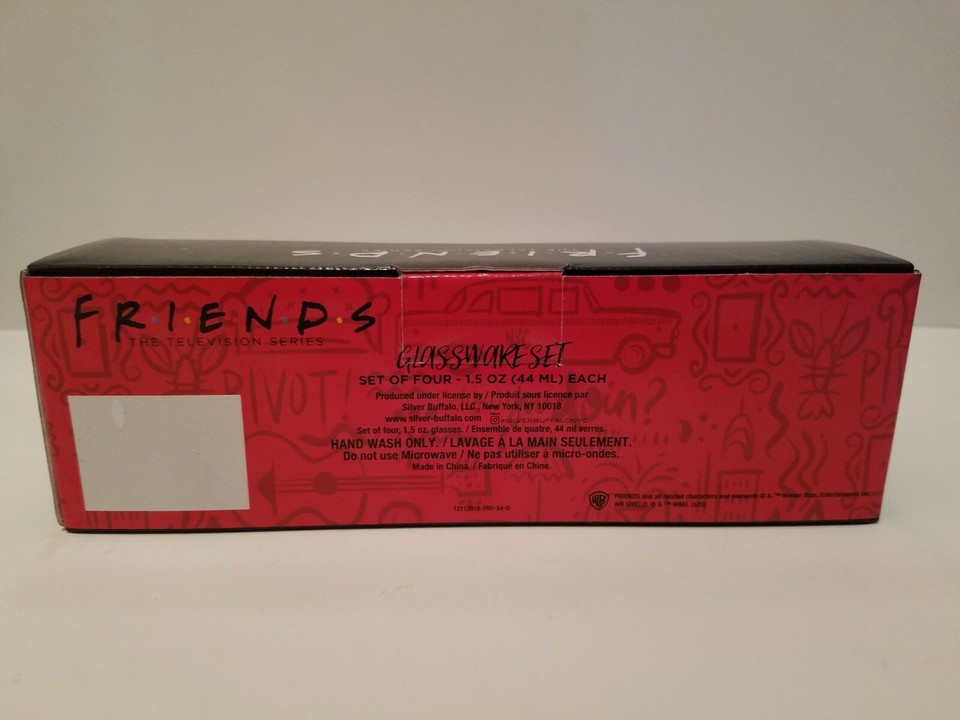 Friends Popular TV Series Shot Glasses. Set of 4. 1.5 oz. (44 ml ...