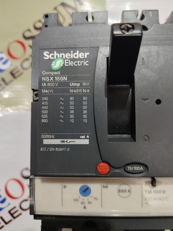 SCHNEIDER NSX160N CIRCUIT BREAKER 100A 440VAC 50KA FREE FAST SHIPPING ...