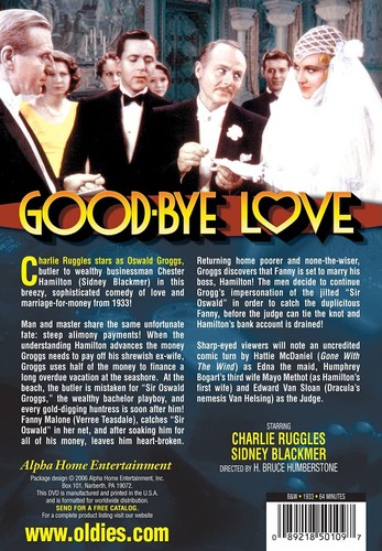 Good-bye Love (DVD) Luis Alberni Phyllis Barry Sidney Blackmer Grace ...