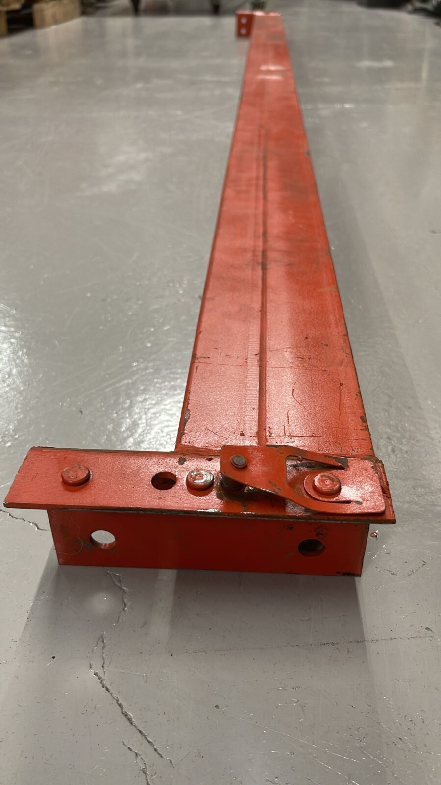 Tear Drop Pallet Beams Orange 92"x3 1/2" Industrial Warehouses Heavy ...