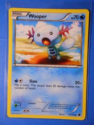 Wooper 21/116 Pokemon card BW Plasma Freeze common NM | eBay