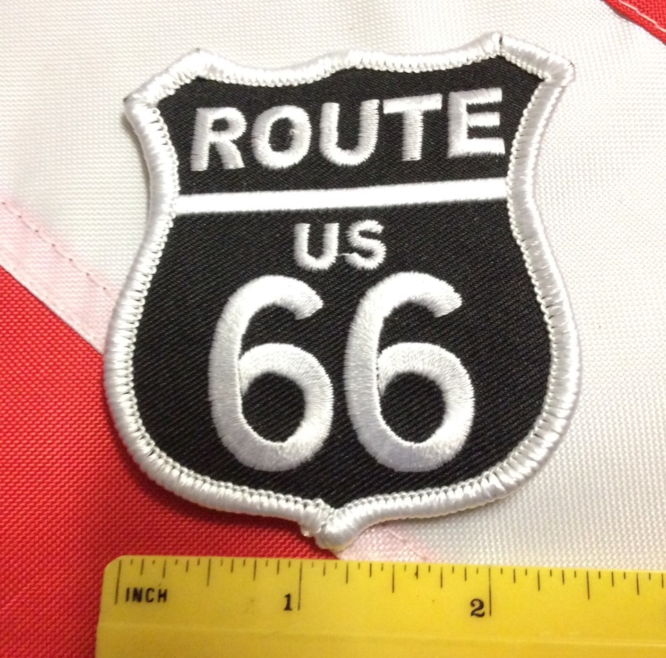 Route 66 patches design jacket vest club biking traveling fun survival ...