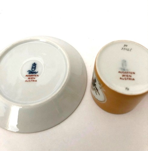 Augarten Wien Demi Cup and Saucer, Hoopoe Bird, Austria, Vintage, HTF ...