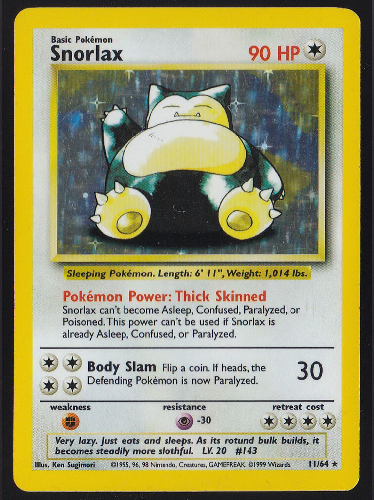 Original Snorlax Card