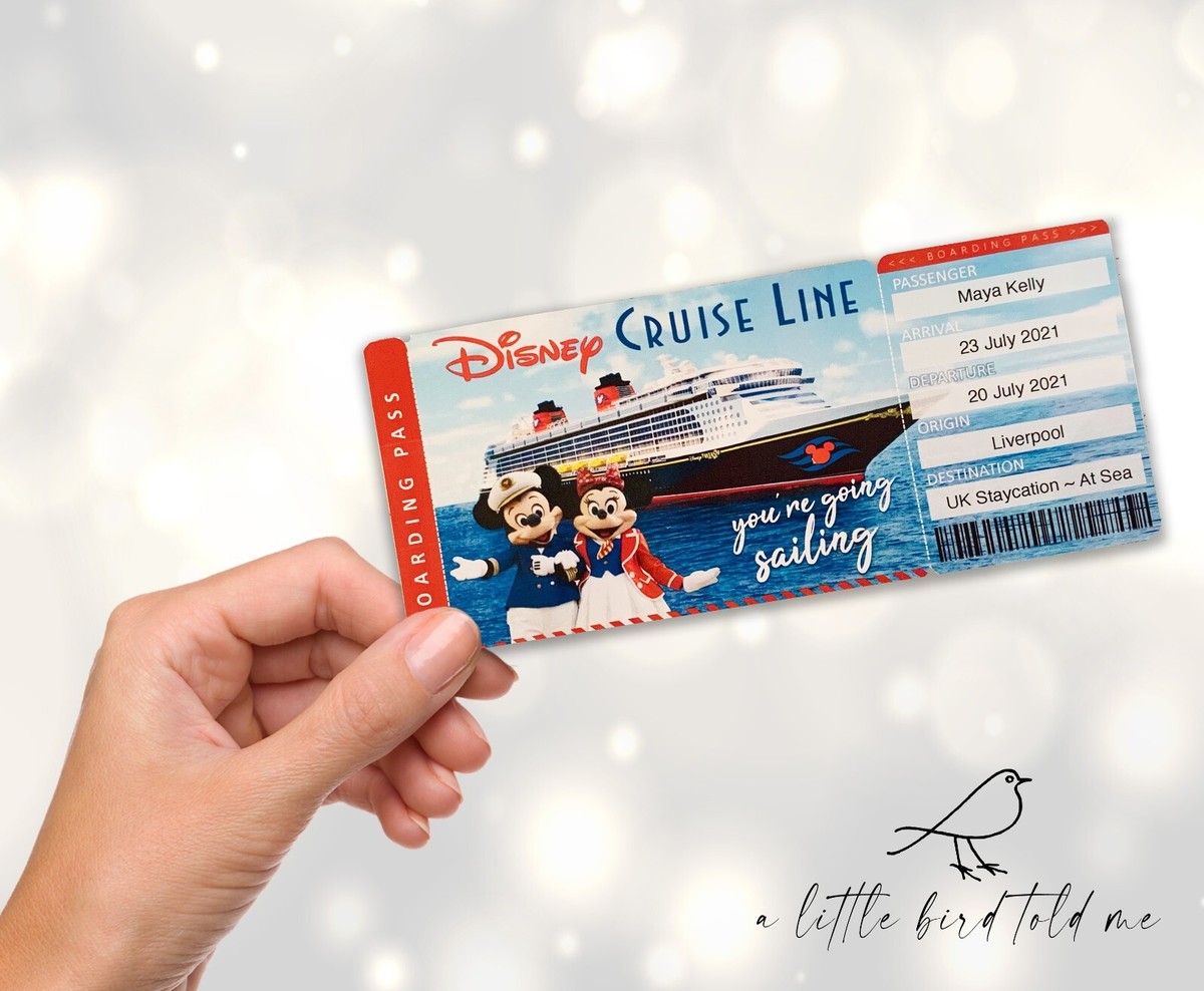 Cruise Ship Boarding Pass Ticket Disney Cruise Ticket PERSONALISED!