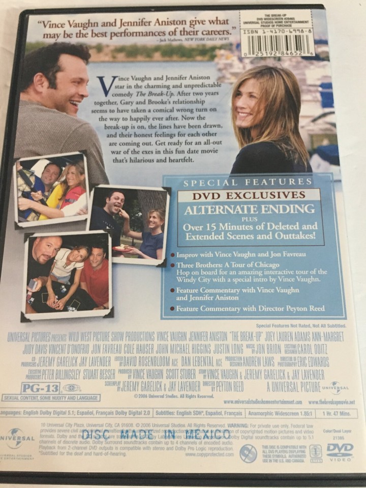 The Break-Up DVD Ships Same Day With Tracking | eBay