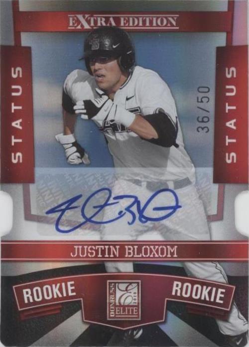 2010 Donruss Elite Extra Edition - Rookie Justin Bloxom #175 Status Red ...