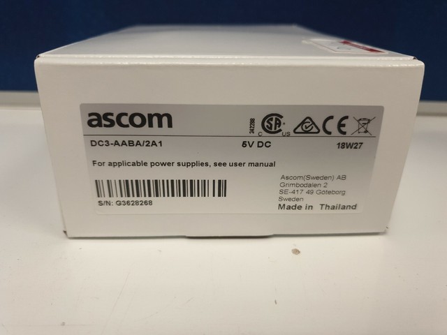 Genuine Original Ascom Dc3-aaba/2a1 Dock for D41 D62 I62 Desk Charger ...