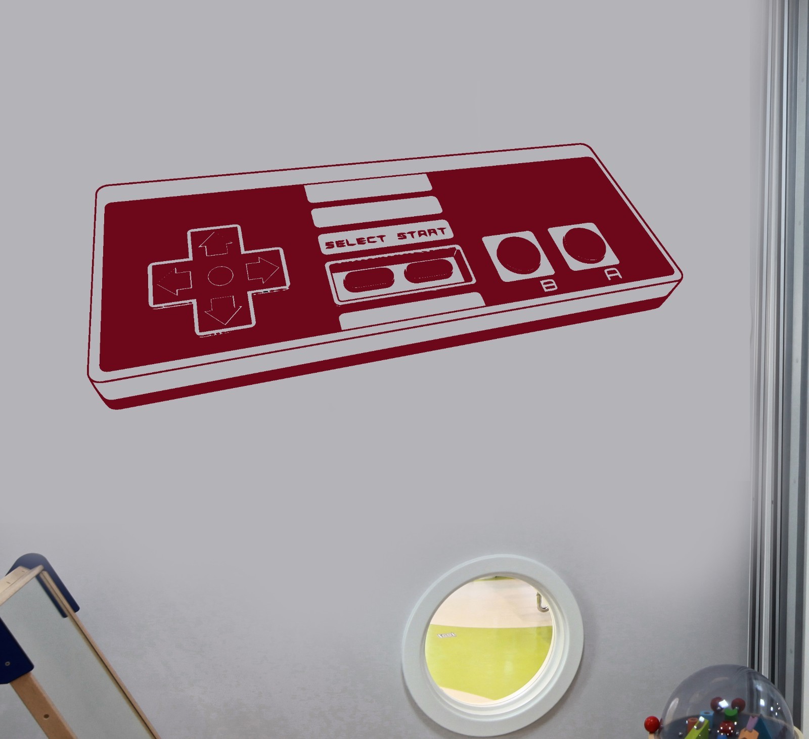 Vinyl Wall Decal Video Game Controller Retro Joystick Console Stickers ...