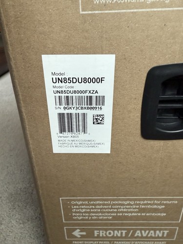 Samsung UN85DU8000 TV DU8000 Crystal UHD 4K Smart 85-Inch in Black ...
