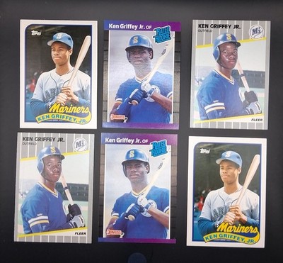 Ken Griffey Jr. Rookie Card Lot (6) - Topps, Donruss, and Fleer Rookie ...