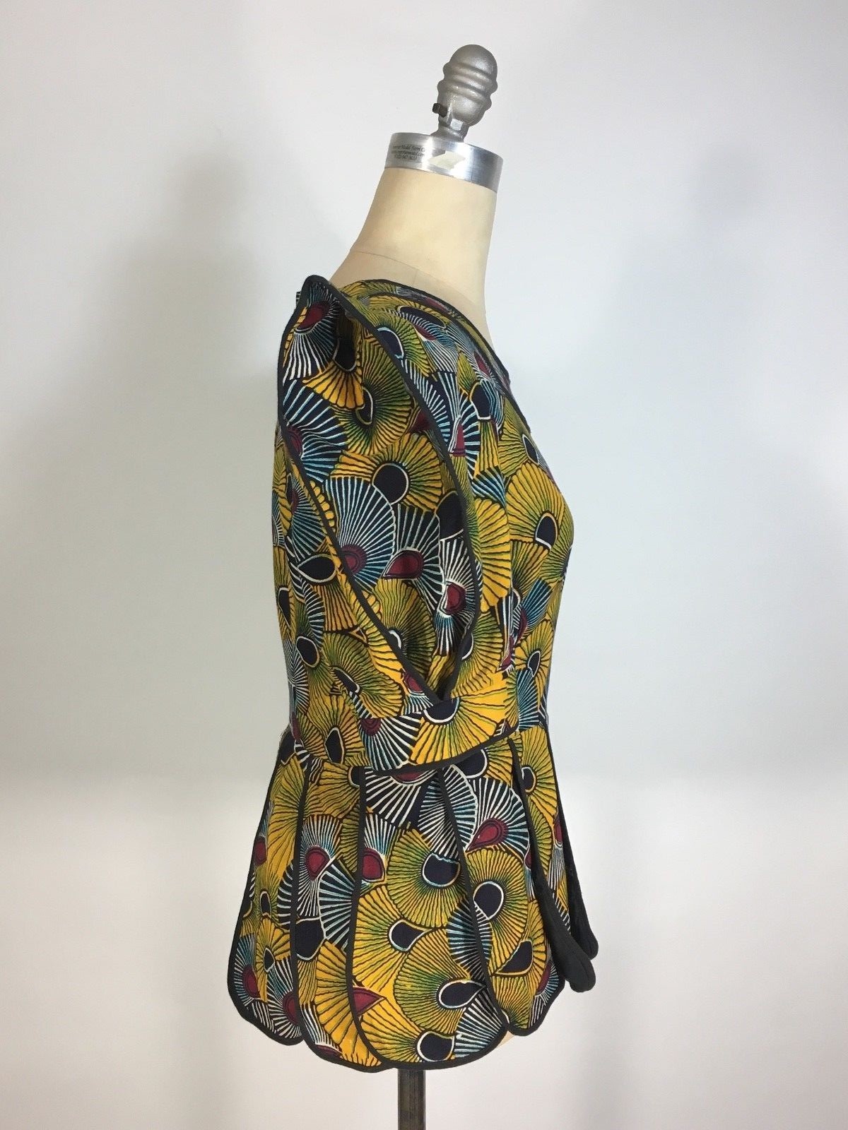 Vintage ? Skilled seamstress-made AFRICAN KITENGE PRINT style top ...