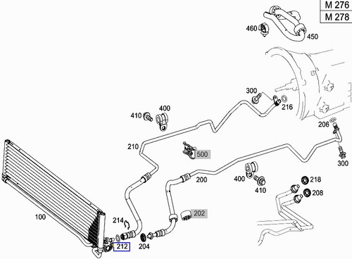 Mercedes Transmission Oil Cooler Hose Line O-Ring Seal A0199976045 New ...
