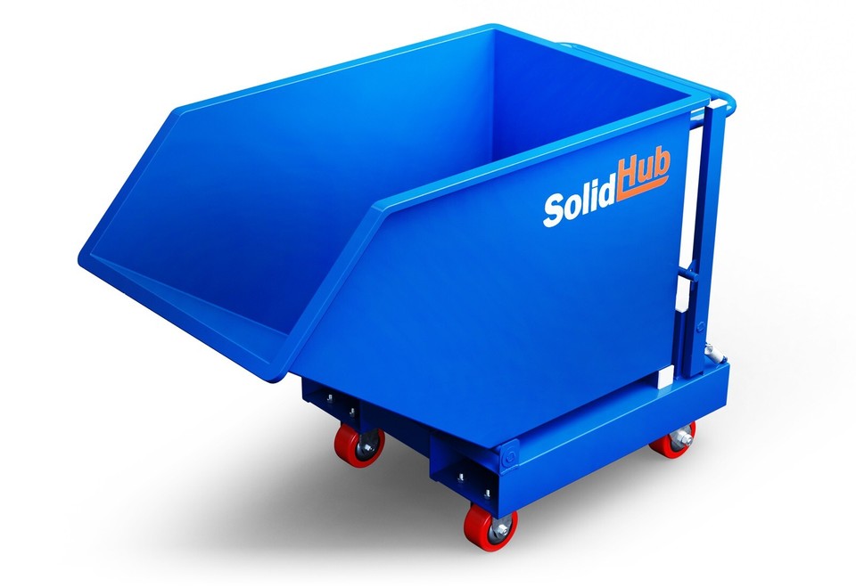 Self dumping forklift hopper/tipping skip MK287, 10 cu ft, dumpster ...